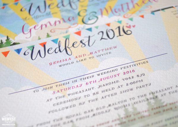 Watercolour Festival Wedding Invitations | WEDFEST