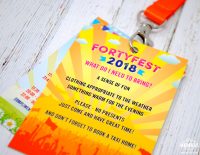 Fortyfest 40th Birthday Party Festival Invitations | WEDFEST