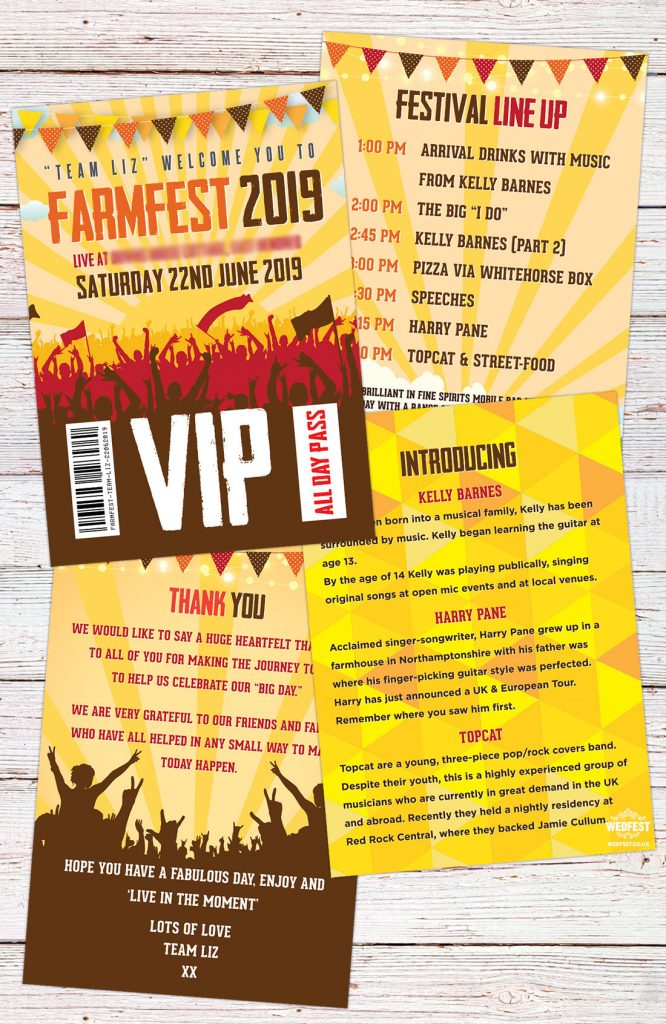 FARM FEST Festival Wedding Stationery | WEDFEST